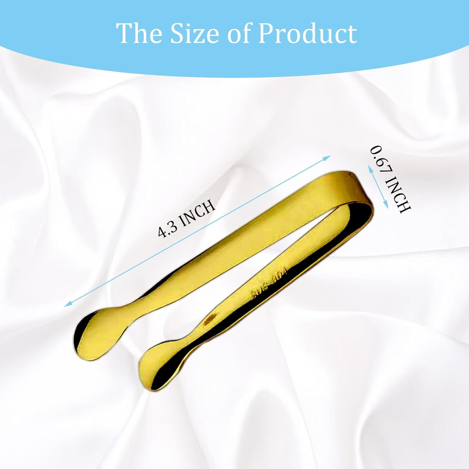 TRA-15PCS Mini Tongs for Serving, Ice Tong Stainless Steel Gold Tongs ...