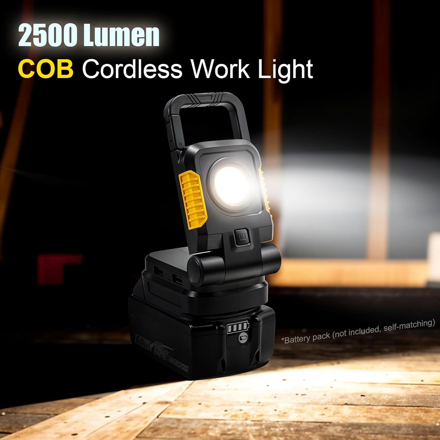 TRA-18V/20V Cordless Super Bright COB LED Work Light - 3 Light Modes ...