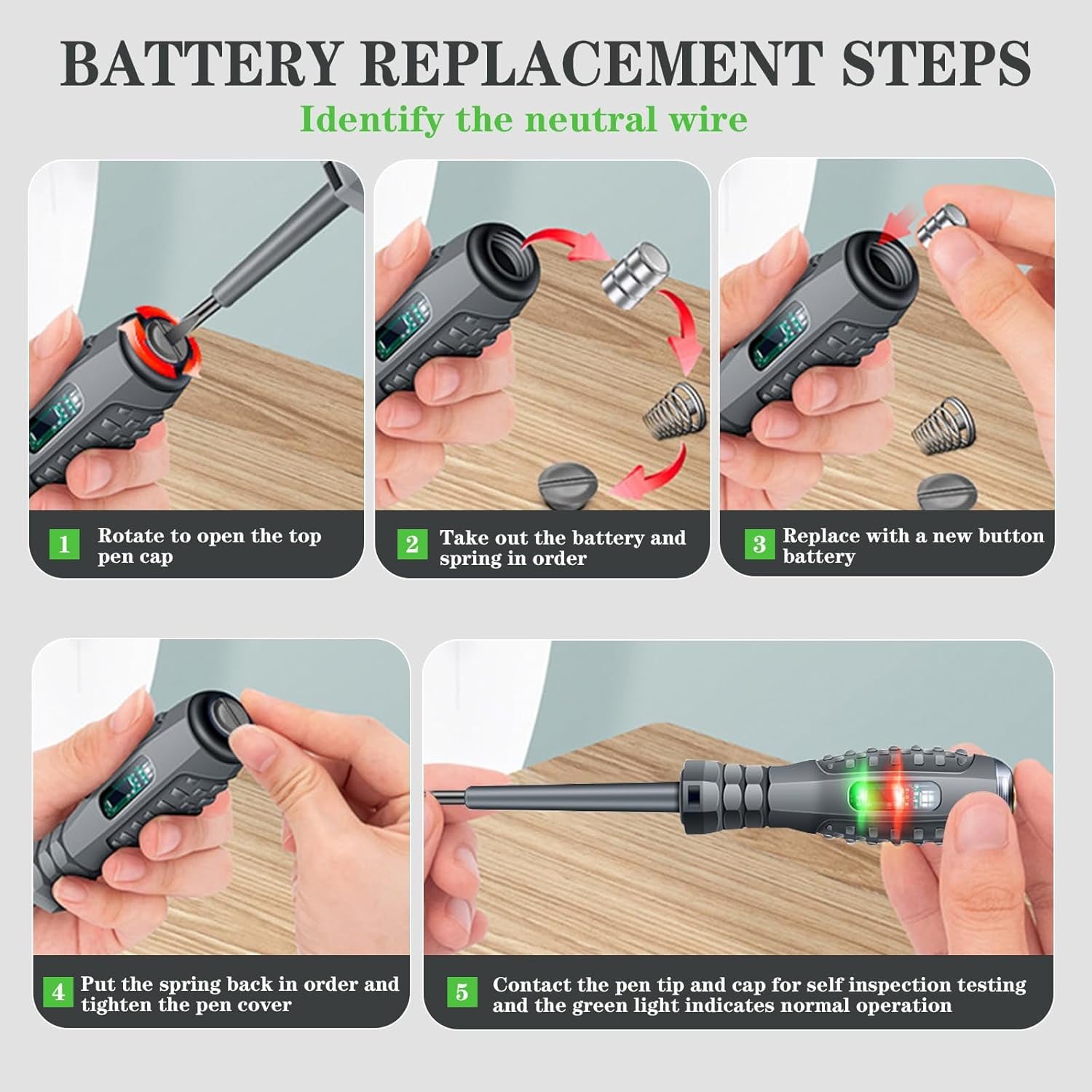 TRA-2-in-1 High Torque Strong Magnetic Screwdriver Electricity Detector ...