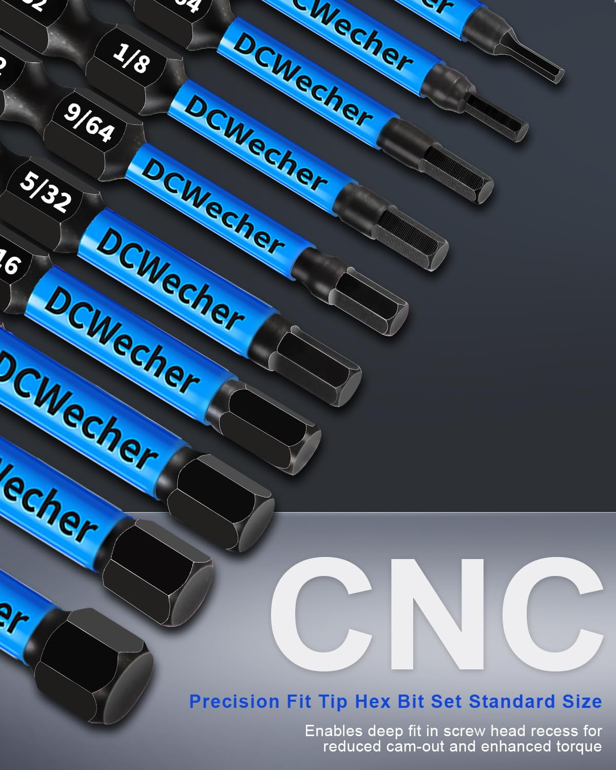 TRA-20-PCS Allen Key/Allen Wrench Drill Bit Set, Impact Hex Bits ...