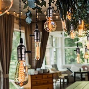 TRA-20FT 4 Lights Plug-in Pendant Light Cord With Switch - Industrial ...