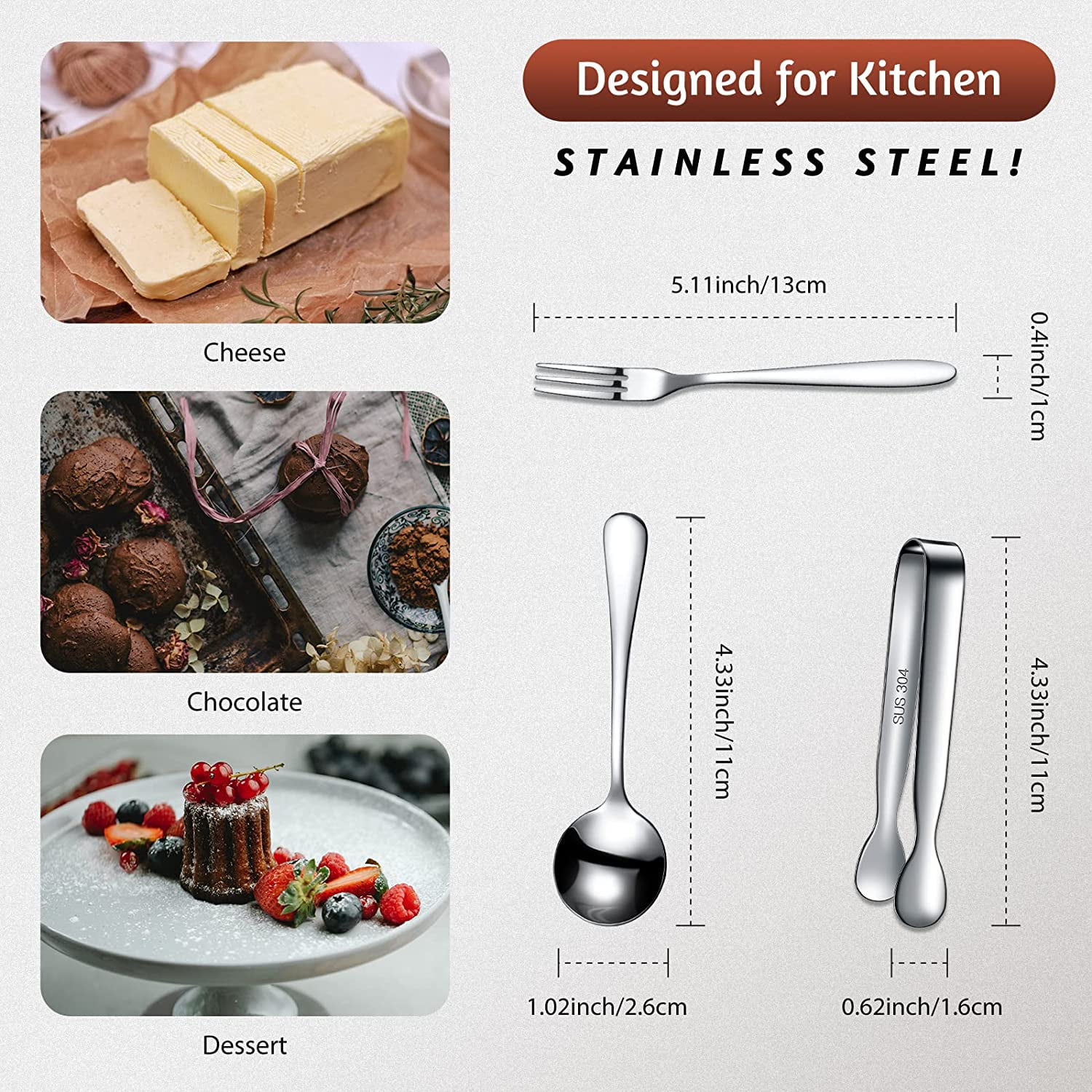 TRA-24 Pcs Charcuterie Accessories Mini Cocktail Tongs Small Serving ...