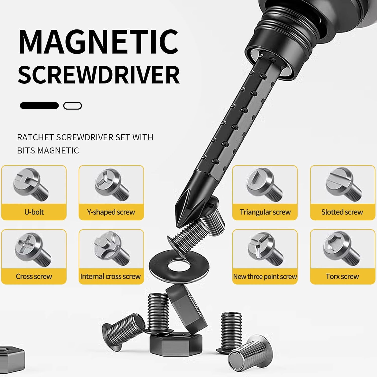 TRA-26-in-1 Ratcheting Multi-Functional Double-Head Screwdriver with ...