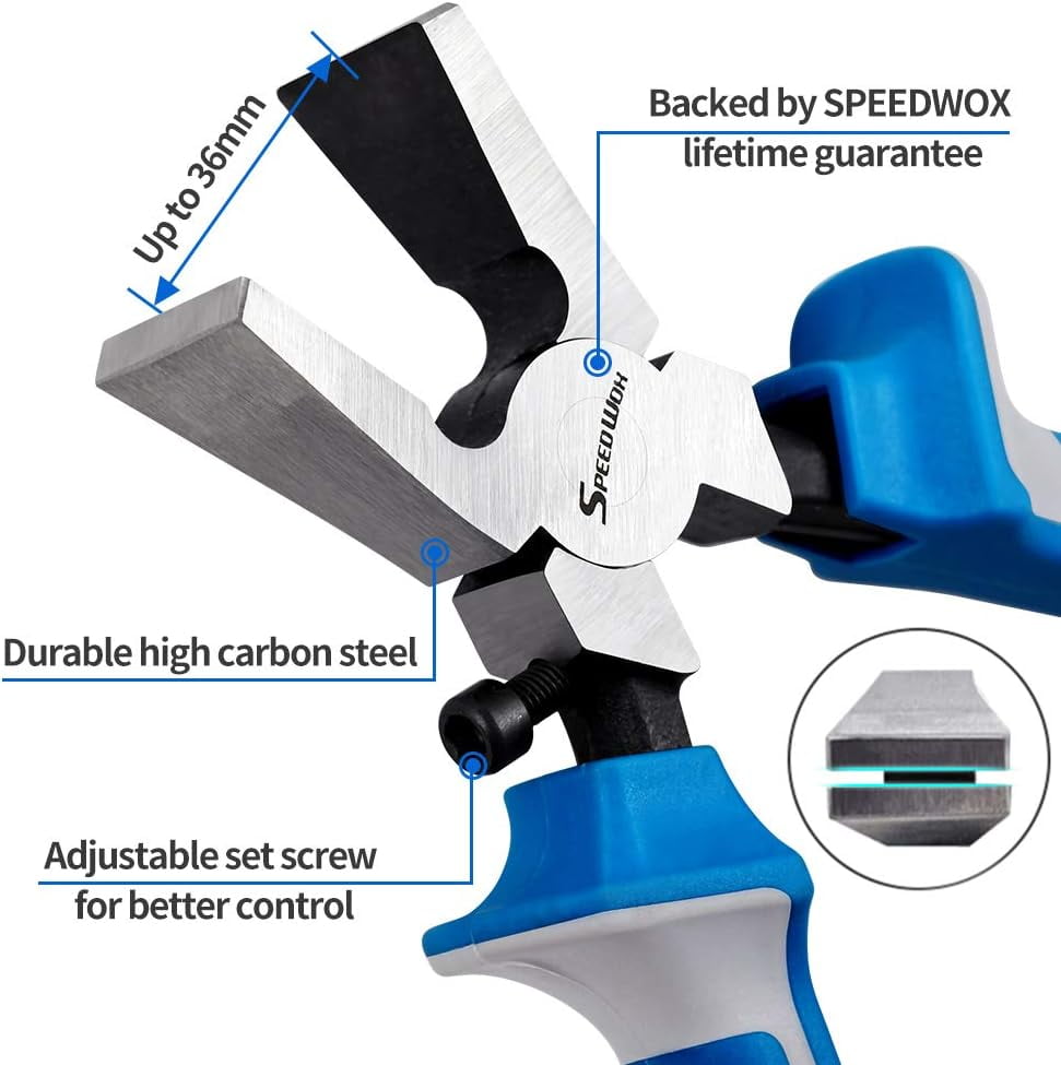 TRA-2Pcs Glass Breaking Pliers Flat Jaw and Breaker Grozer Pliers Set ...