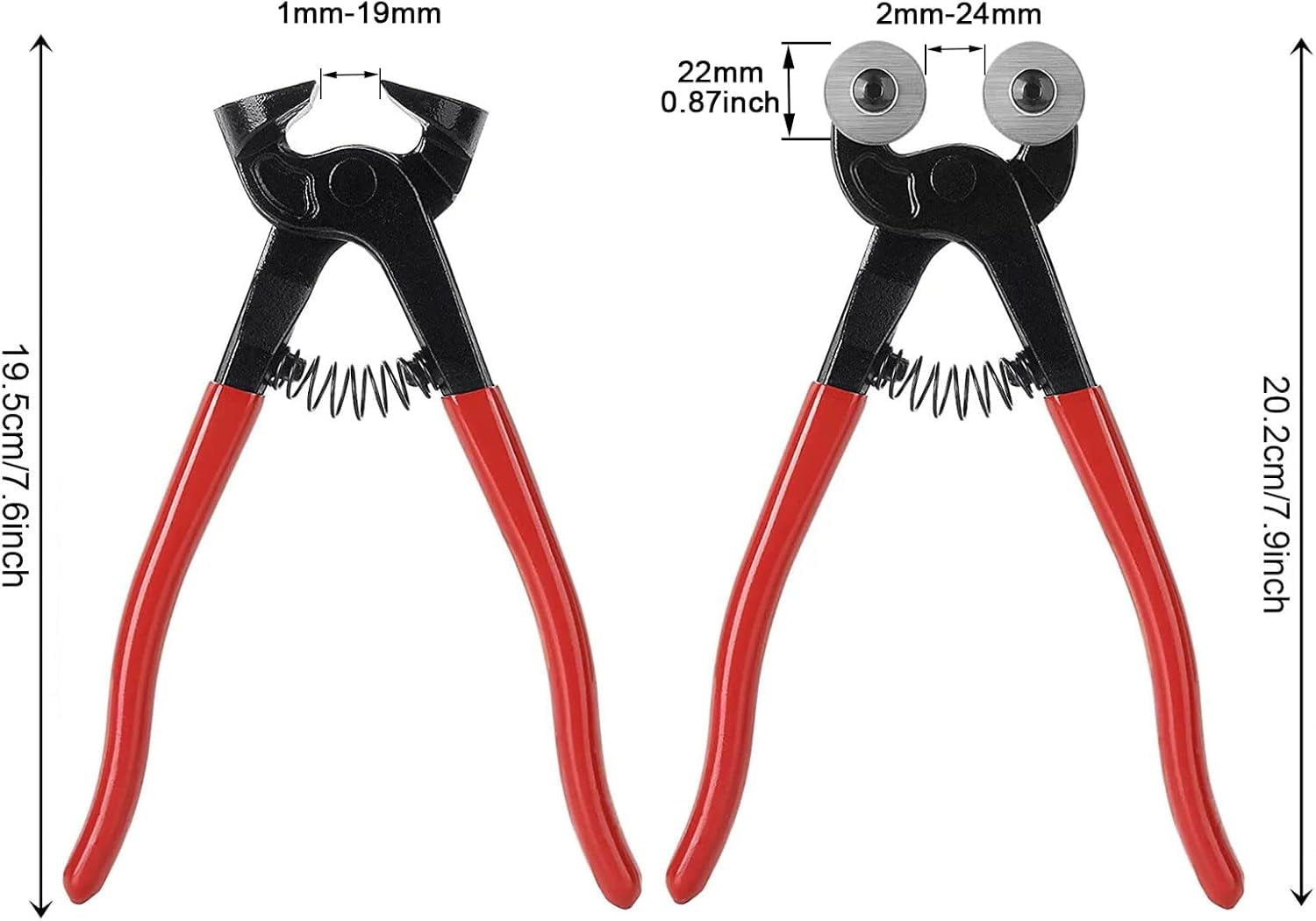 TRA-2Pcs Glass Tile Nippers Set, Ceramic Tile Nipper & Wheeled Glass ...
