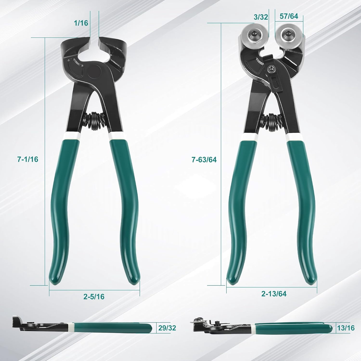 TRA-2Pcs Glass Tile Nippers Set,Heavy Duty Wheeled Glass Mosaic Nipper & Hd Ceramic Tile Nipper ...