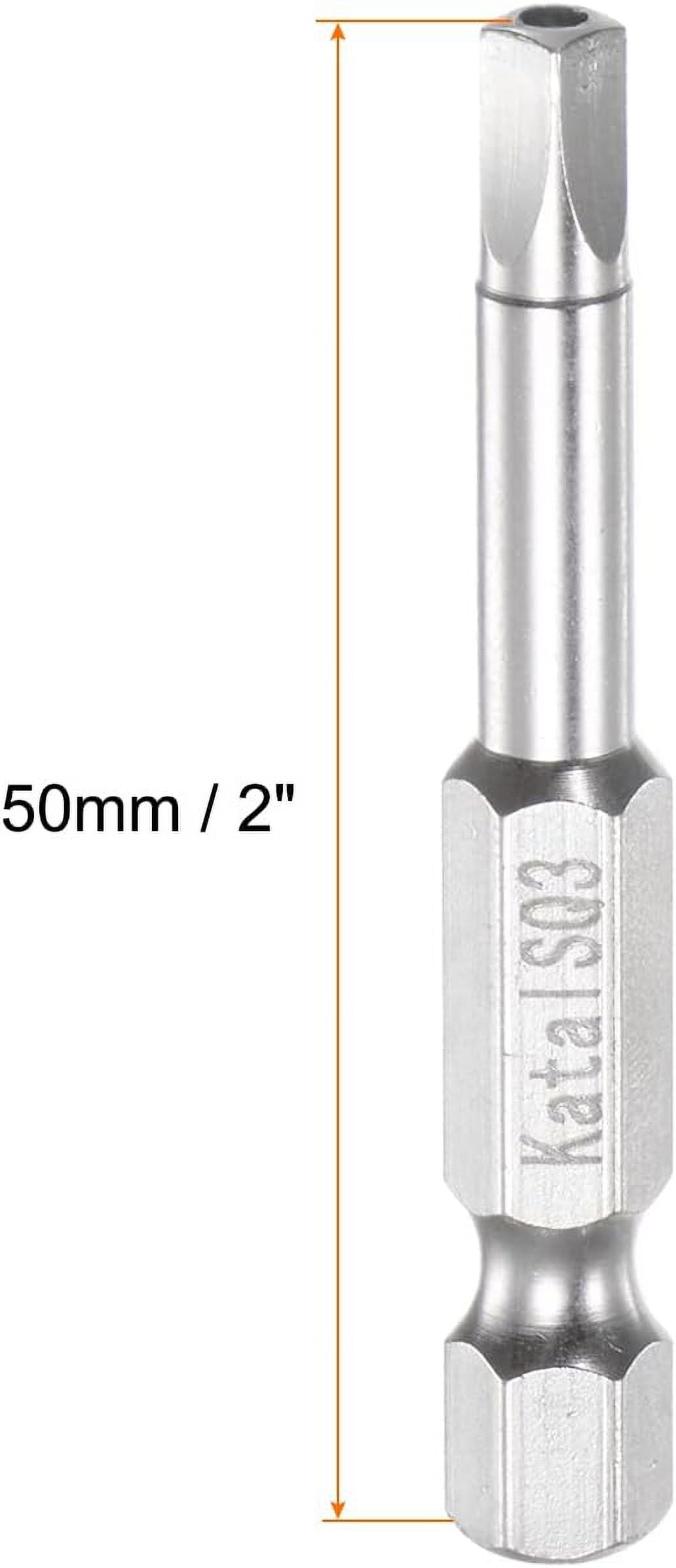 TRA-2pcs SQ3 Square Screwdriver Bit 1/4" Hex Shank 2" Length Magnetic ...