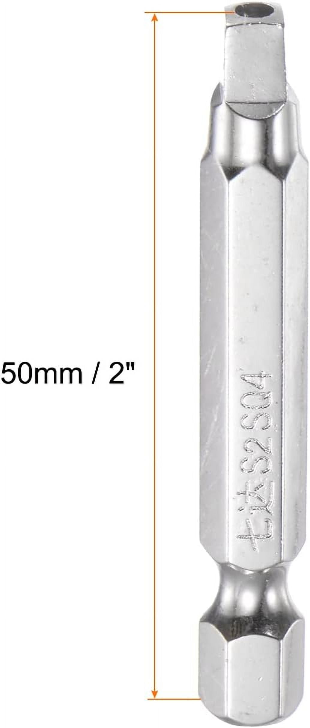 TRA-2pcs SQ4 Square Screwdriver Bit 1/4" Hex Shank 2" Length Magnetic ...