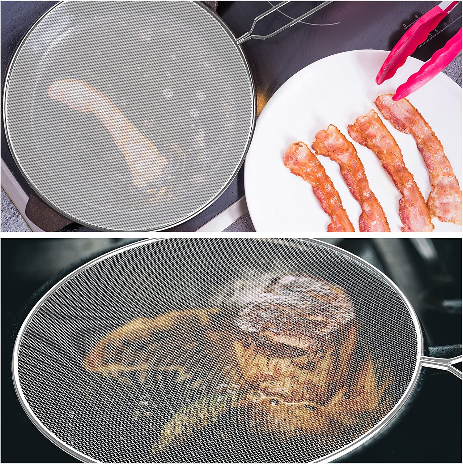 TRA-3-Piece Splatter Screen Set â\u201c Fine Mesh Stainless-Steel ...