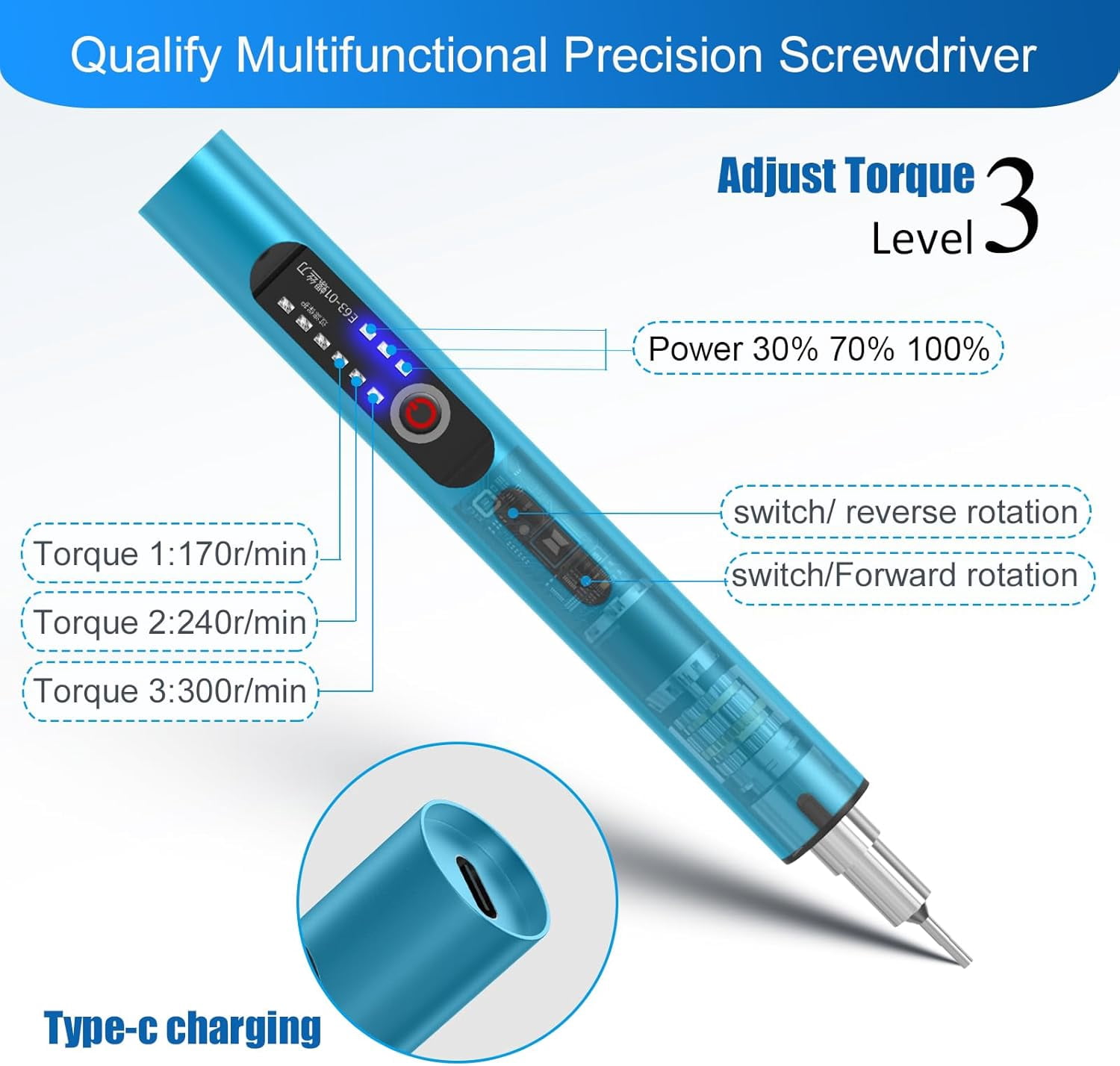 TRA-300 RPM Mini Electric Screwdriver Set With Holder, Cordless ...