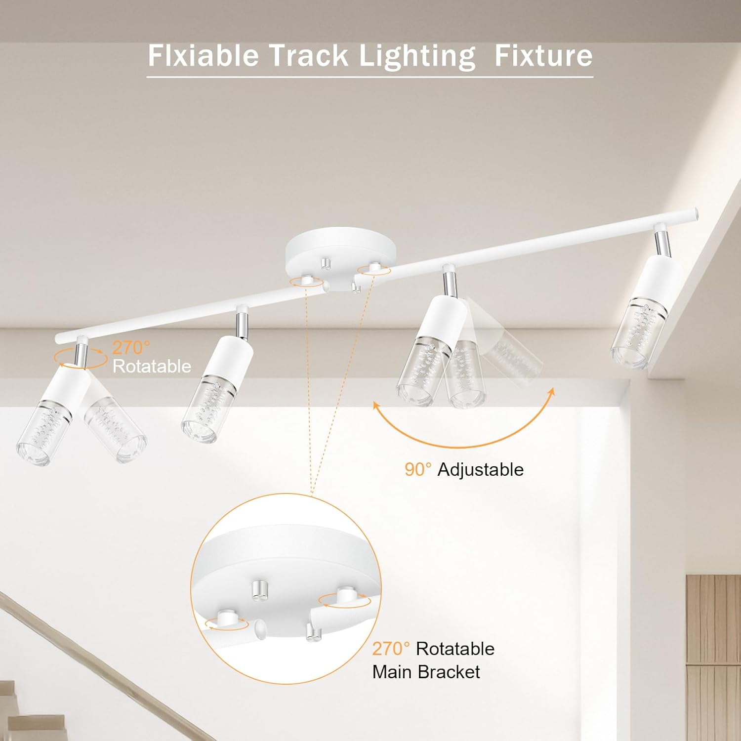TRA-4 Light Track Lighting Fixtures Ceiling, 16W LED Track Lights ...
