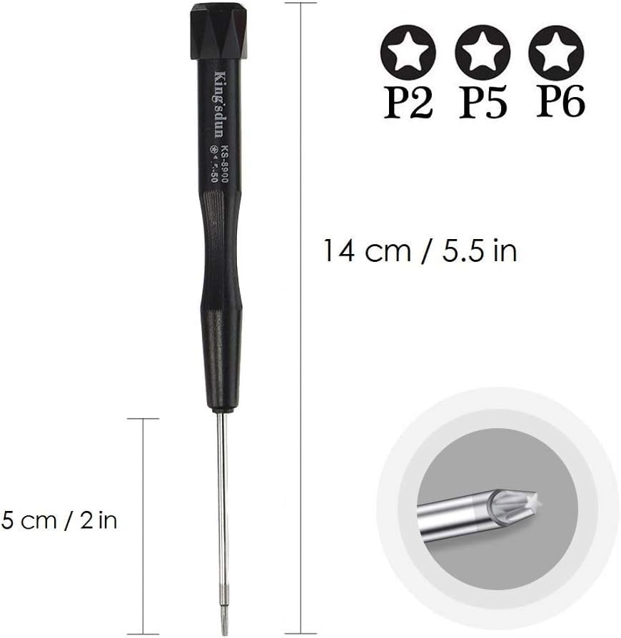 TRA-4 Piece Pentalobe Screwdriver Set, 5-Point 5-Star 0.8 mm, 1.2 mm ...