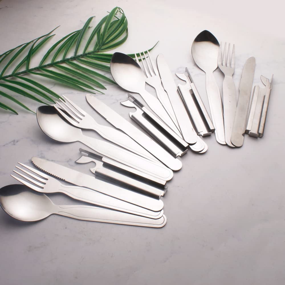 TRA-4 Set Picnic Flatware Set, Cutlery Set Extra Strong Ultra ...