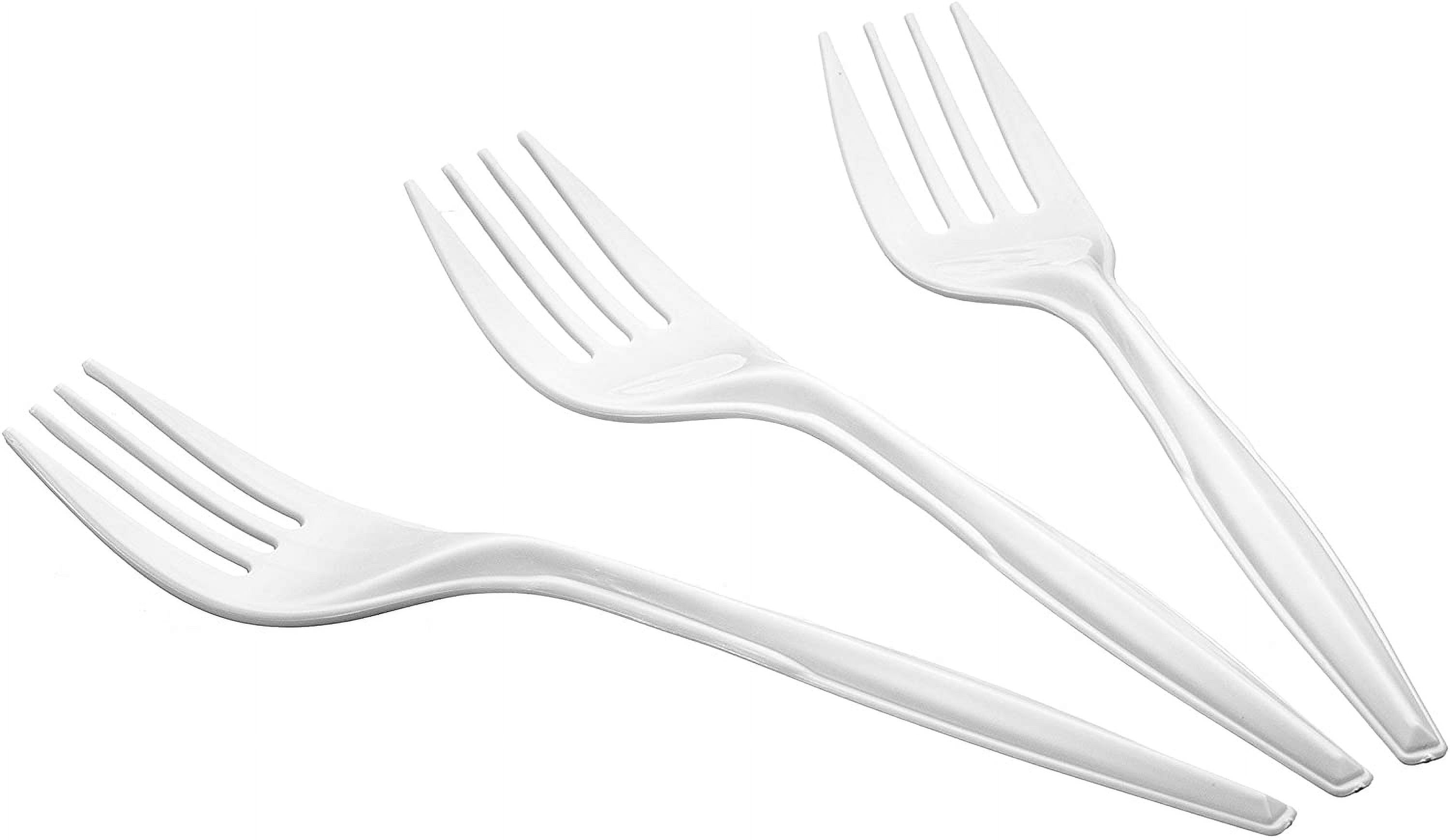 TRA-[400 Count] Plastic White Forks, Practical Disposable Cutlery ...