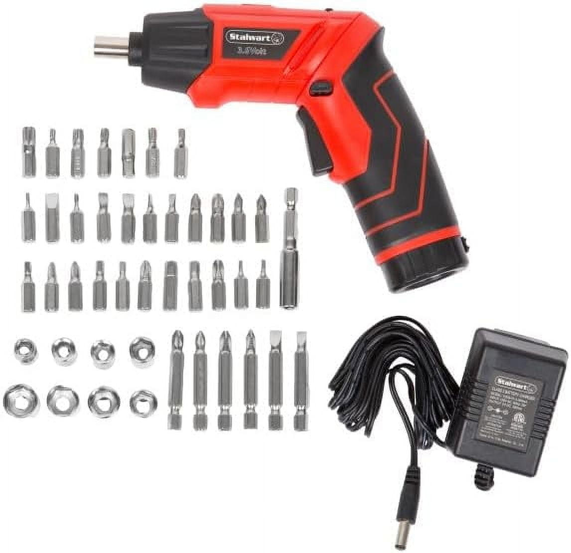 TRA-45-Piece Pivoting Screwdriver Set – Cordless Power Tool with ...