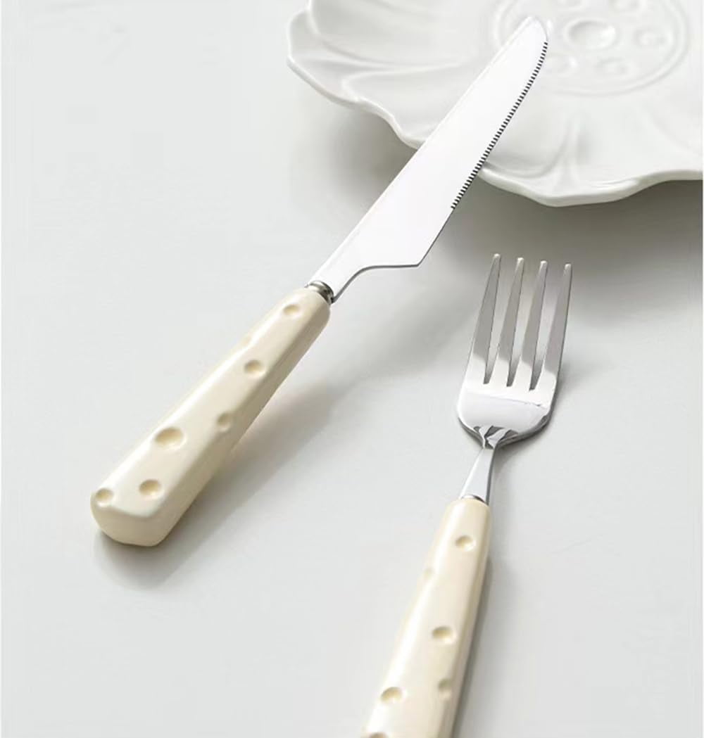 TRA-4Pcs Silverware Set, Cute Stainless Steel Flatware Cutlery Set with ...