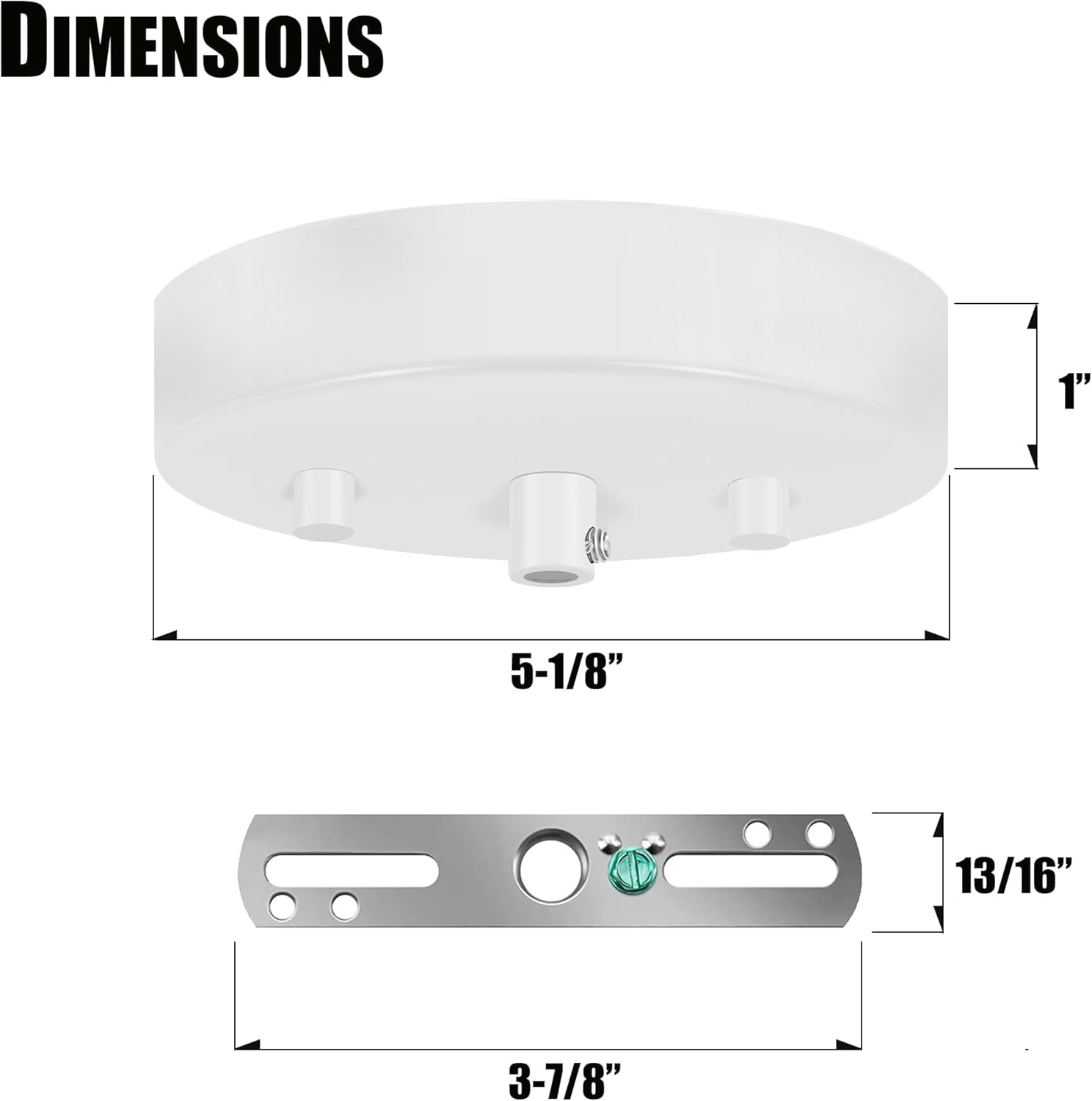 TRA-5-1/8 Inches Light Canopy Kit with Heavy Duty Replacement Ceiling ...
