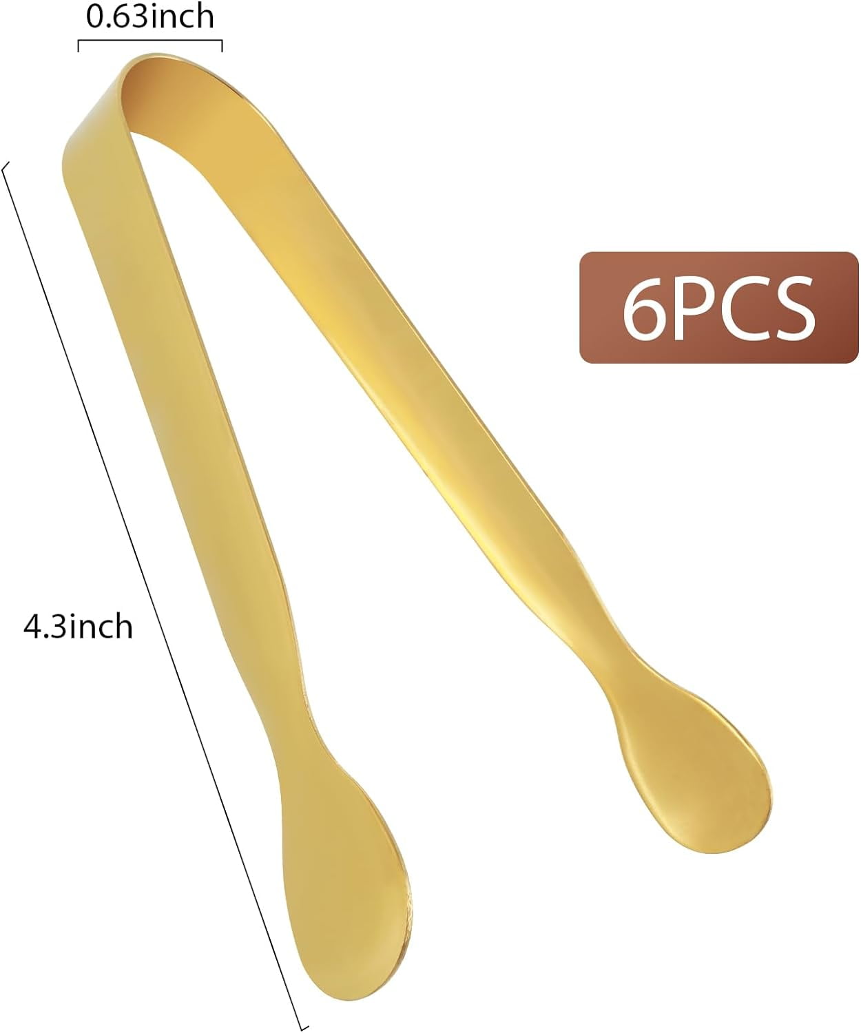 TRA-6 Pack Serving Tongs, Buffet Tongs Kitchen Tongs Stainless Steel ...