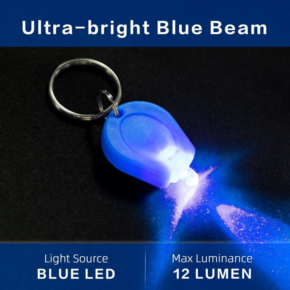 TRA-6 Pack Ultra Bright Blue Light Keychain, Mini LED Keychain ...
