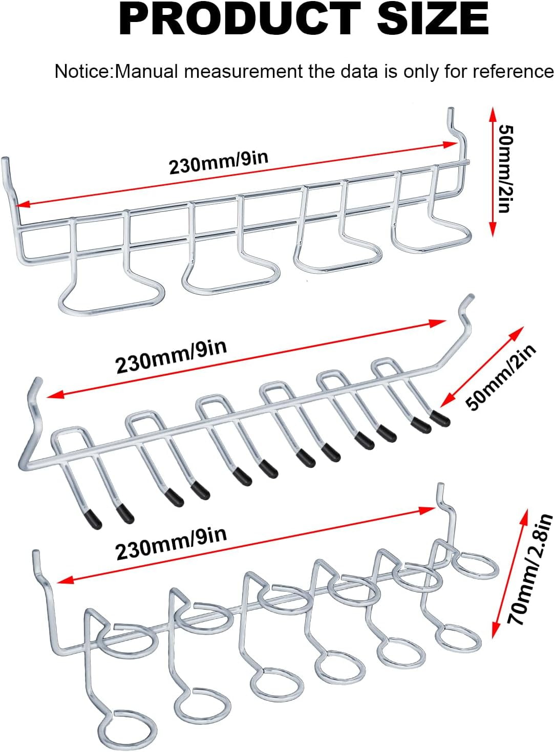 TRA-6 Pieces Pegboard Screwdriver Holders, Peg Board Tool Utility Hooks ...