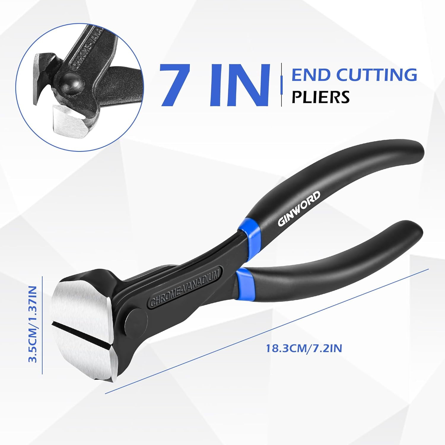 TRA-7 Inch Nail Puller, Nail Remover Tool, End Cutting Pliers ...