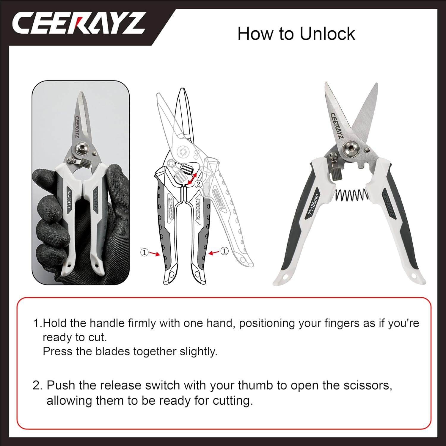 TRA-7" Scissors All Purpose, Heavy Duty, Multipurpose, for DIY Projects ...