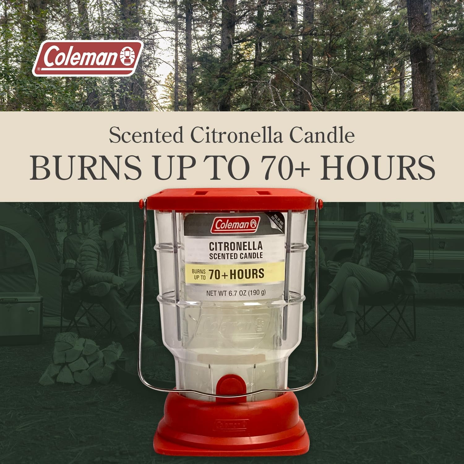 TRA-70+ Hour Outdoor Candle Lantern - Classic Design, Easy Carry & Hang ...
