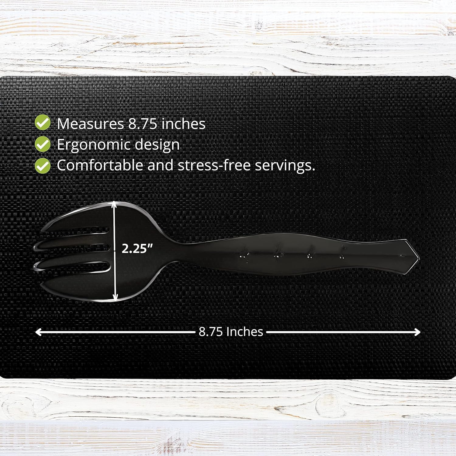TRA-8.75" Disposable Clear Plastic Serving Forks, 12 Pack, Heavy Duty ...