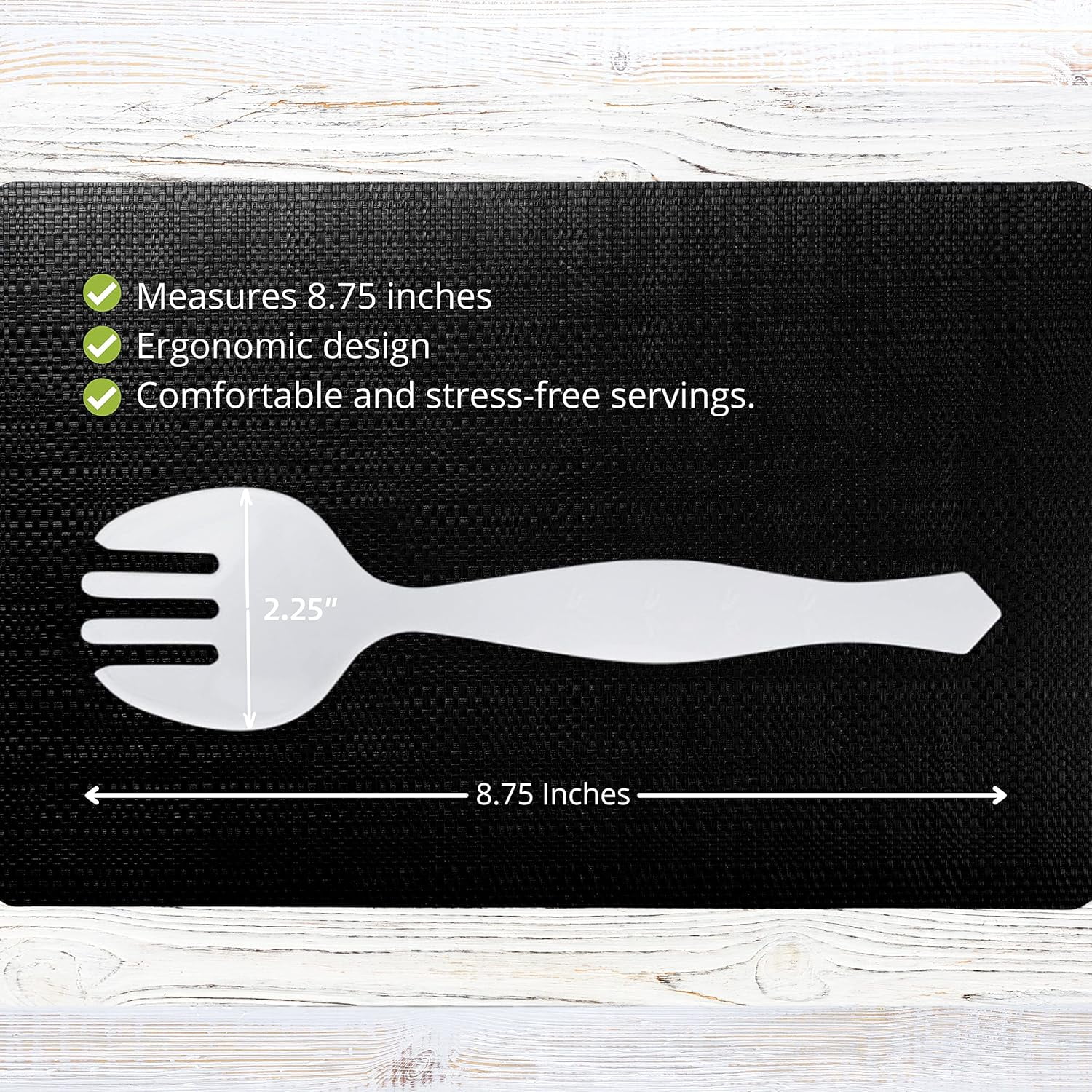 TRA-8.75" Disposable White Plastic Serving Forks, 24 Pack, Heavy Duty ...