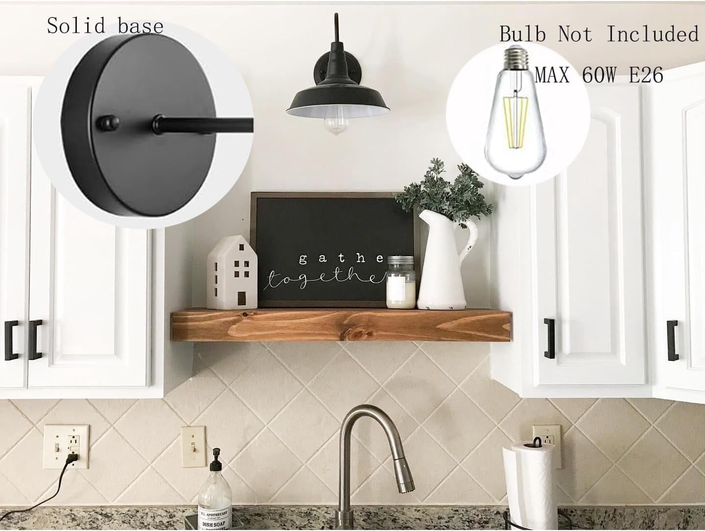 TRA-#80 Retro Black Wall Sconce Lighting Gooseneck Barn Flat Lights ...
