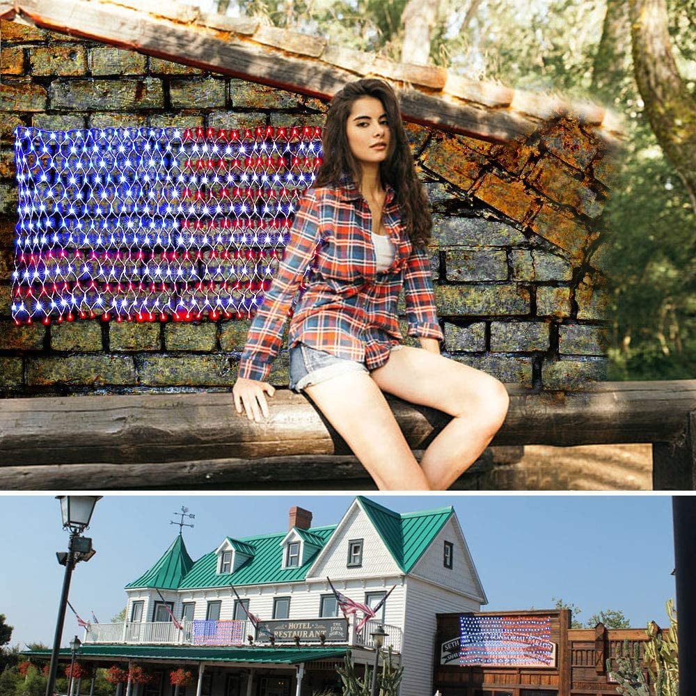 TRA-American Advanced Flag Lights, 420 LED Solar String Lights ...
