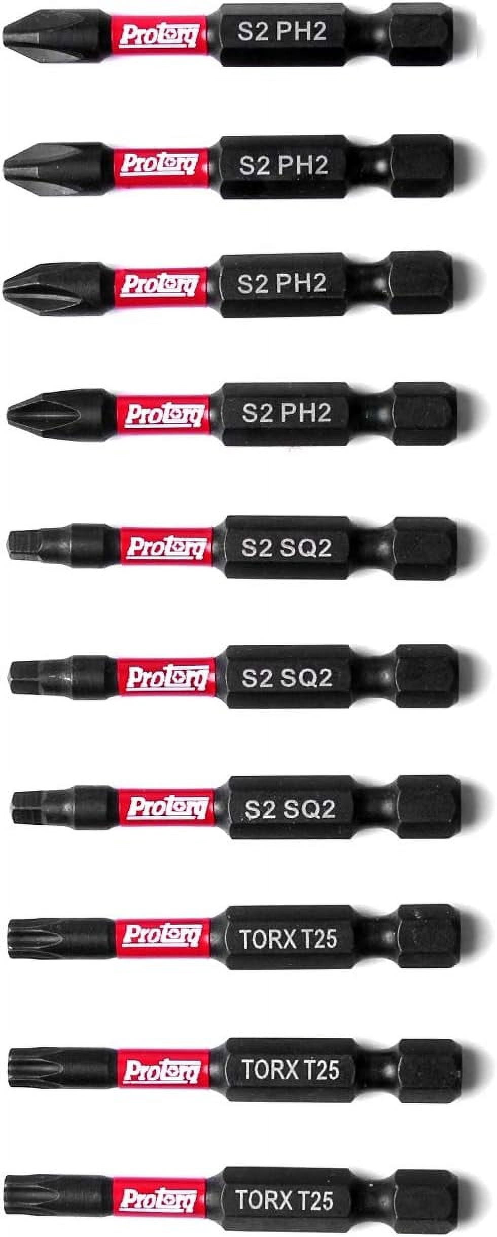 TRA-Assorted Impact Power Bit Set W/clip, 10-Piece, Industrial Strength ...