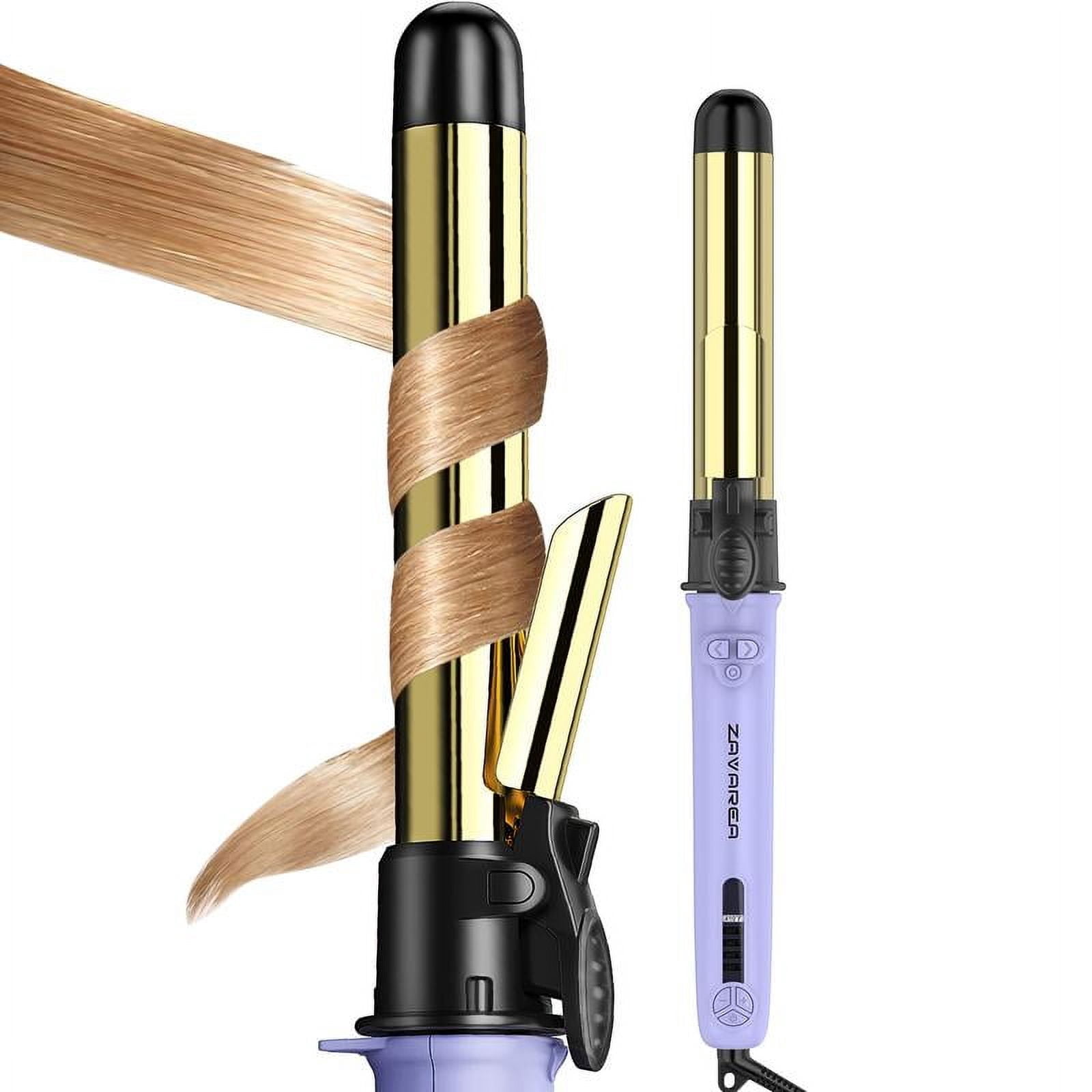 TRA Auto Rotating Curling Iron, Long Barrel, 5 Temp Settings, Dual ...