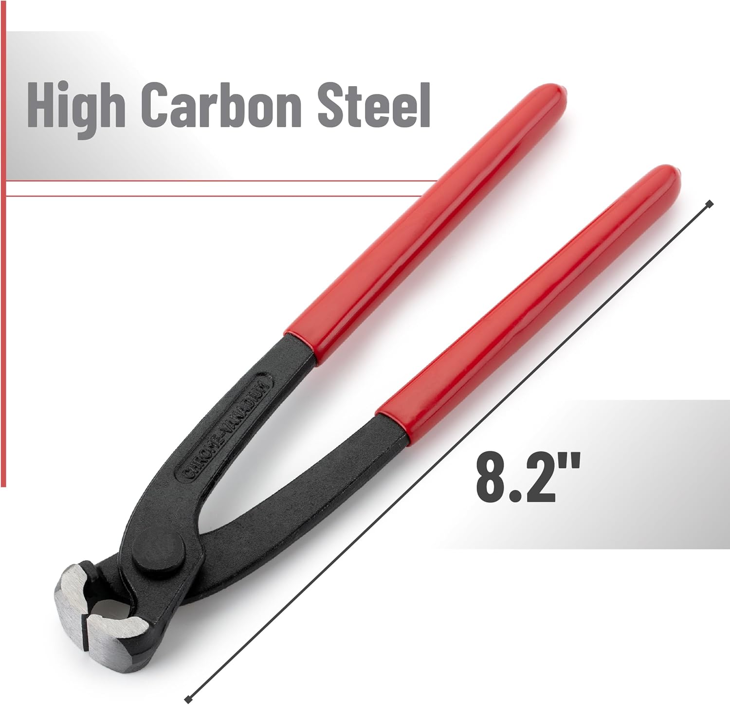 TRA-Bates Nail Puller - Red, 8-Inch, End Cutting Pliers, Carpenter Tool ...