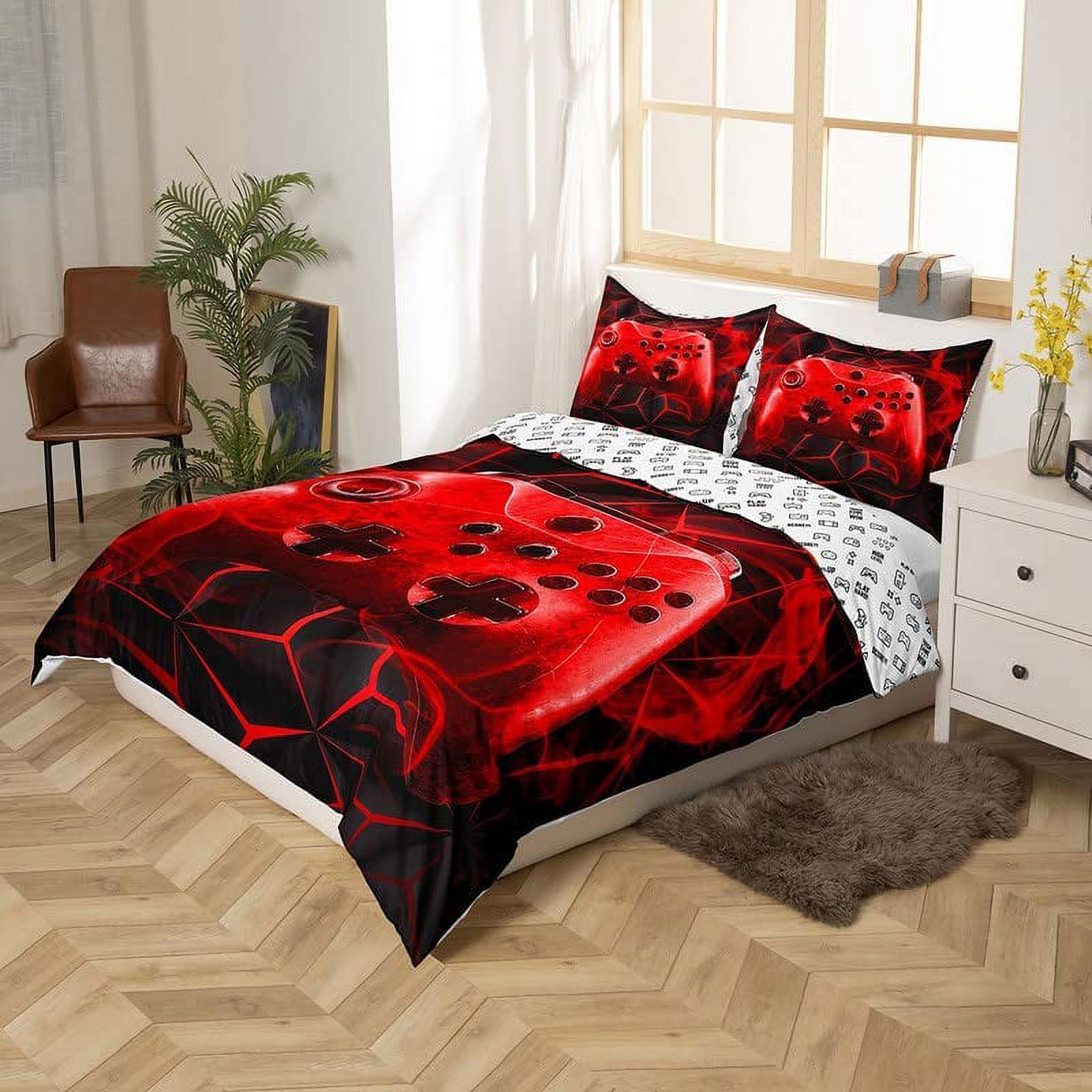 TRA-Boys Gaming Comforter Cover Twin Size Games Bedding Set Kids Teens ...