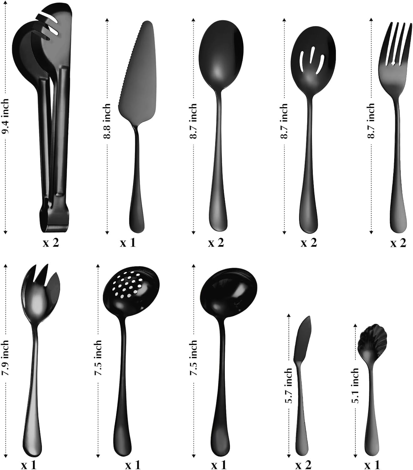 TRA-Buffet Catering Serving Utensils - Large Spoons, Slotted Spoons ...
