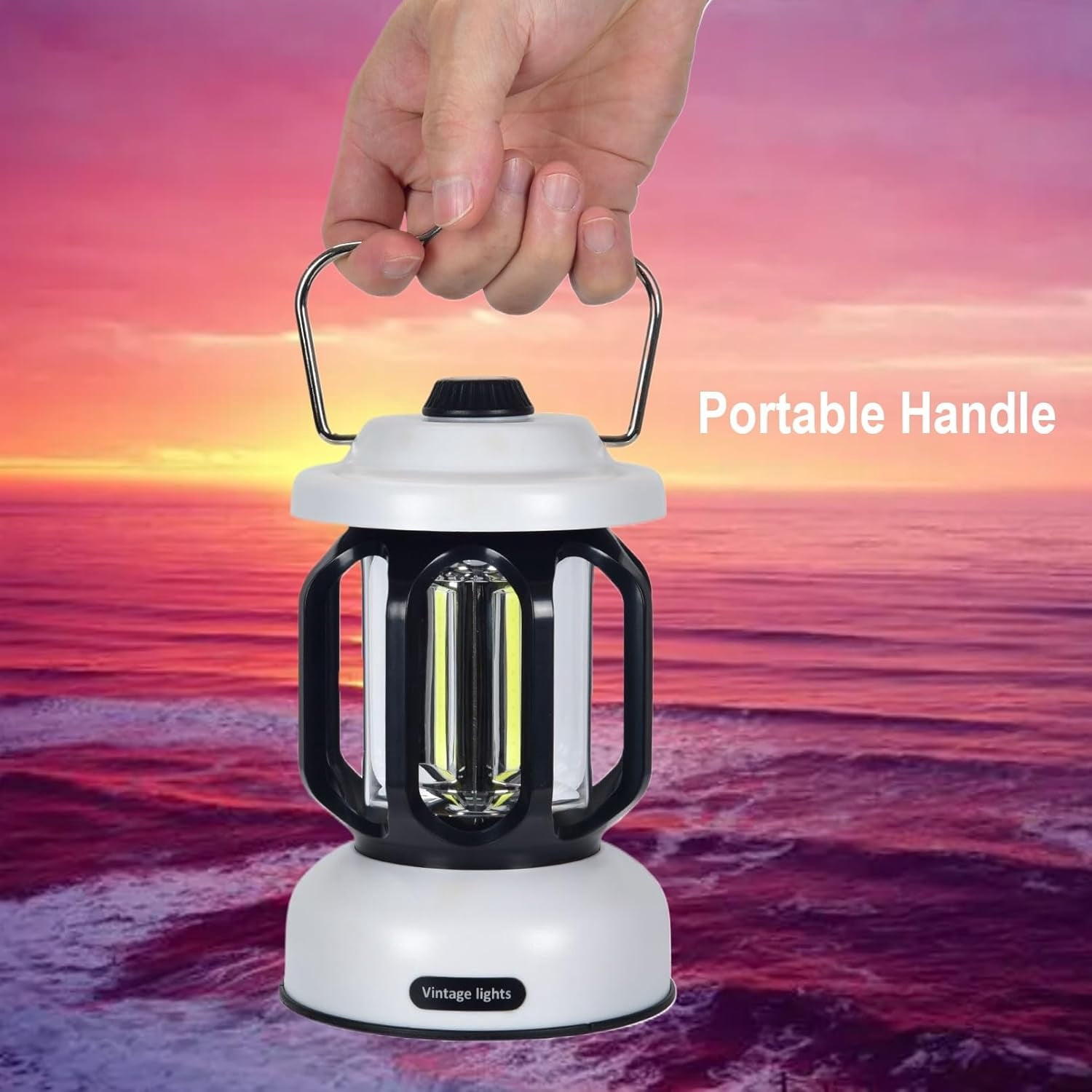 TRA-Camping Lantern Rechargeable, 360° Brightness Dimmable Retro ...