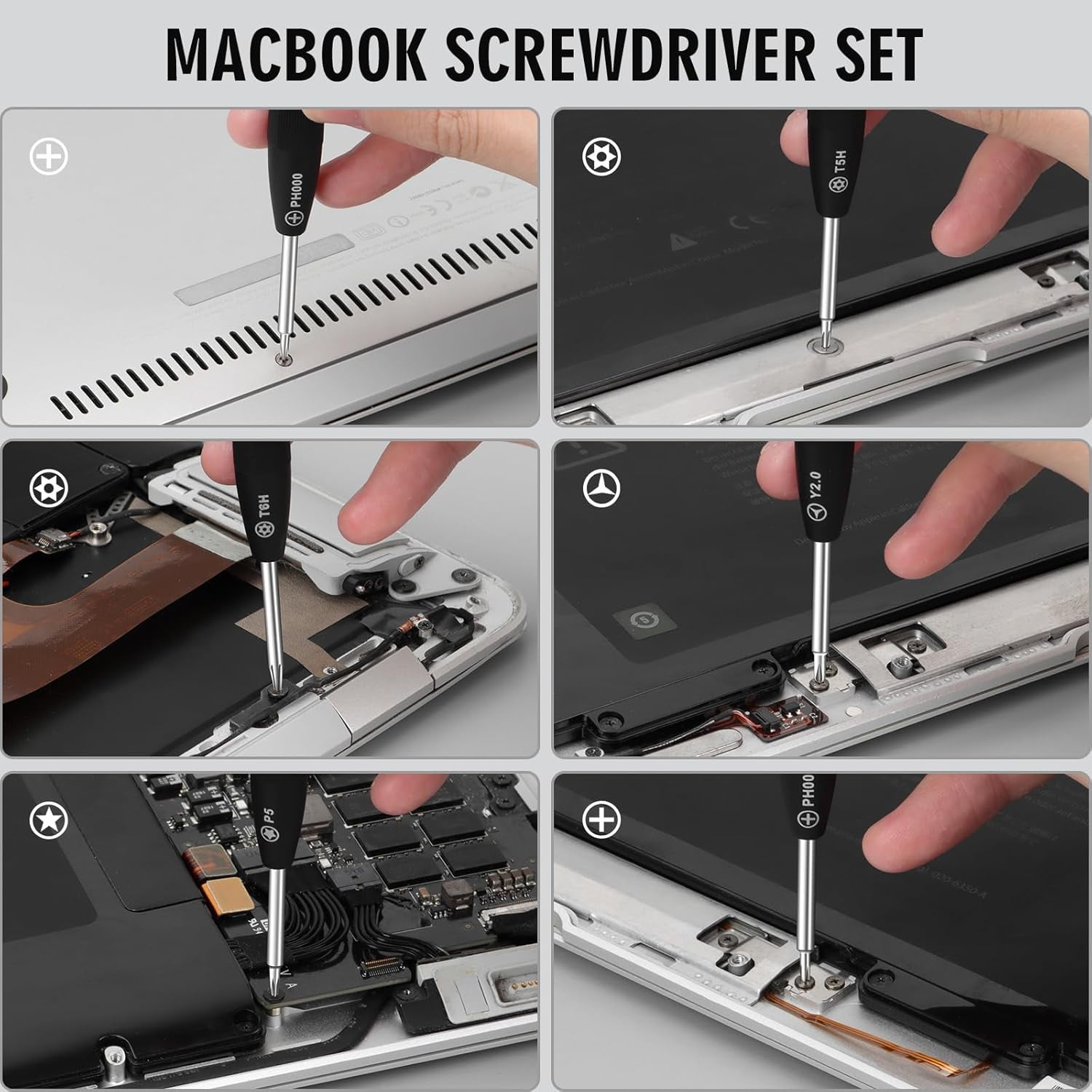 TRA-Computer Screwdriver Kit, 15 in 1 PC Screwdriver Set with P5 ...