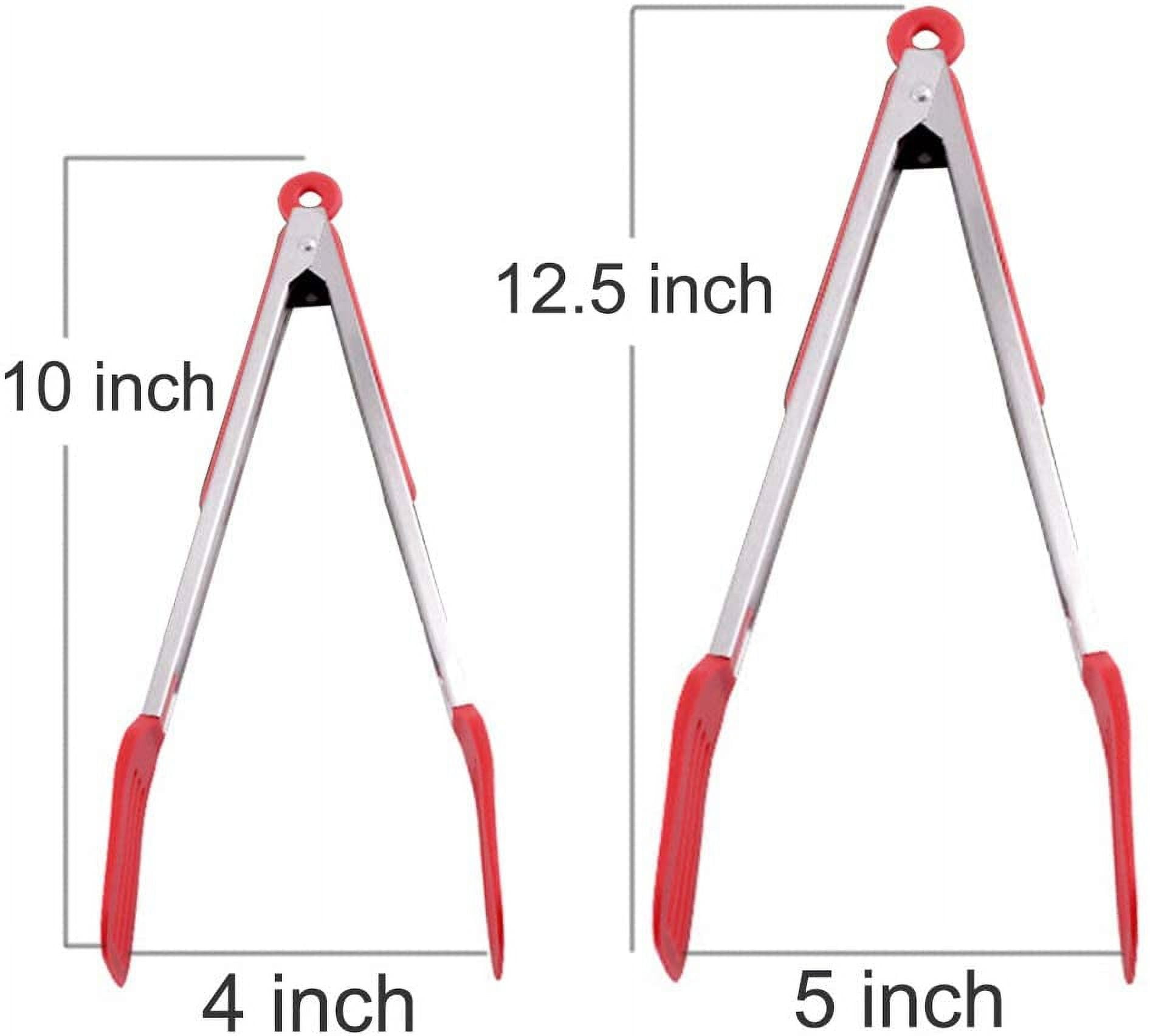TRA-Cooking Tongs 9 inches and 12 inches Stainless Steel Kitchen ...