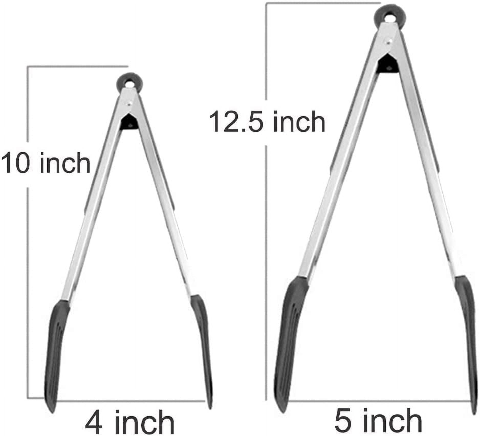 TRA-Cooking Tongs 9 inches and 12 inches Stainless Steel Kitchen ...