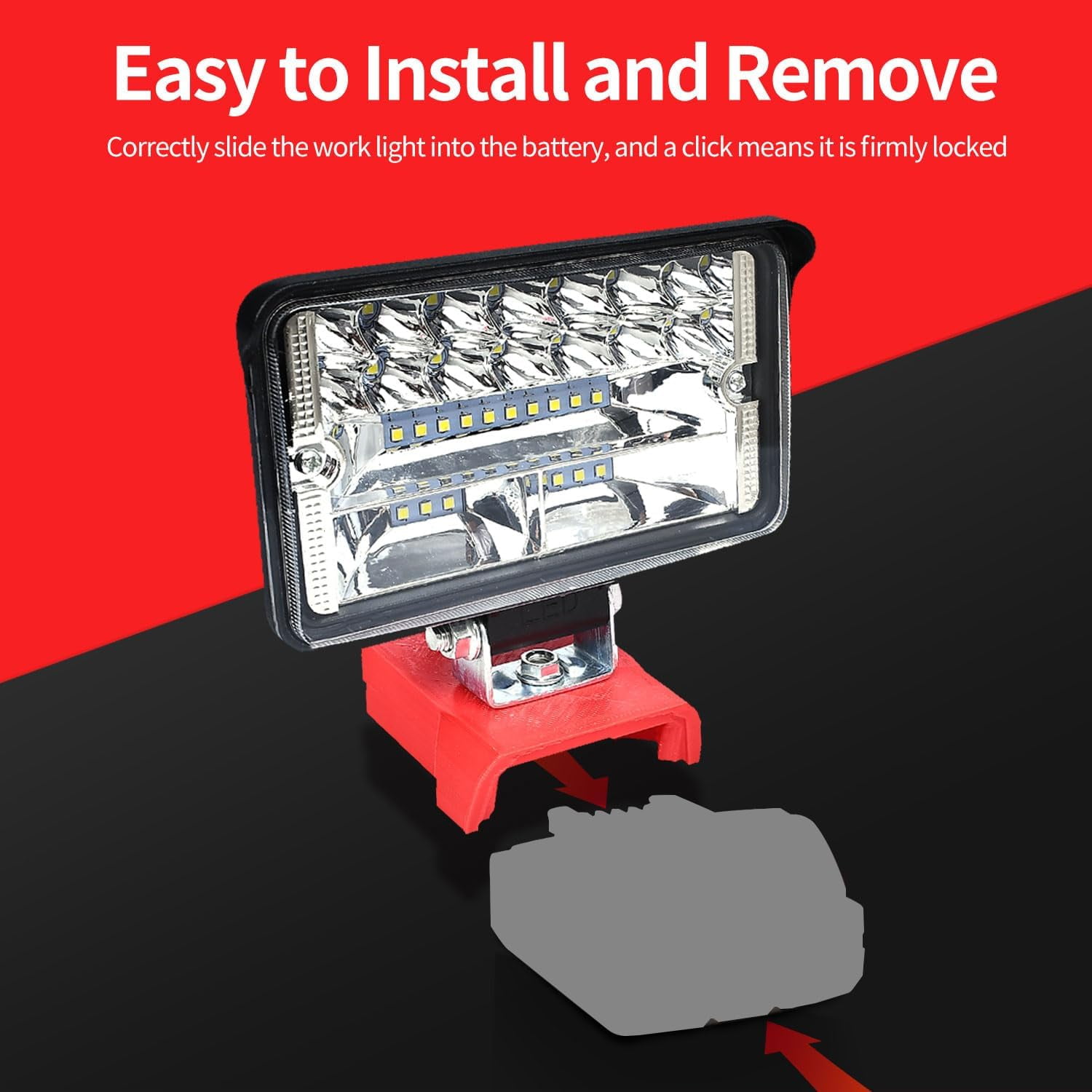 TRA-Cordless LED Work Light for Milwaukee 18V Lithium Batteries, 108W ...