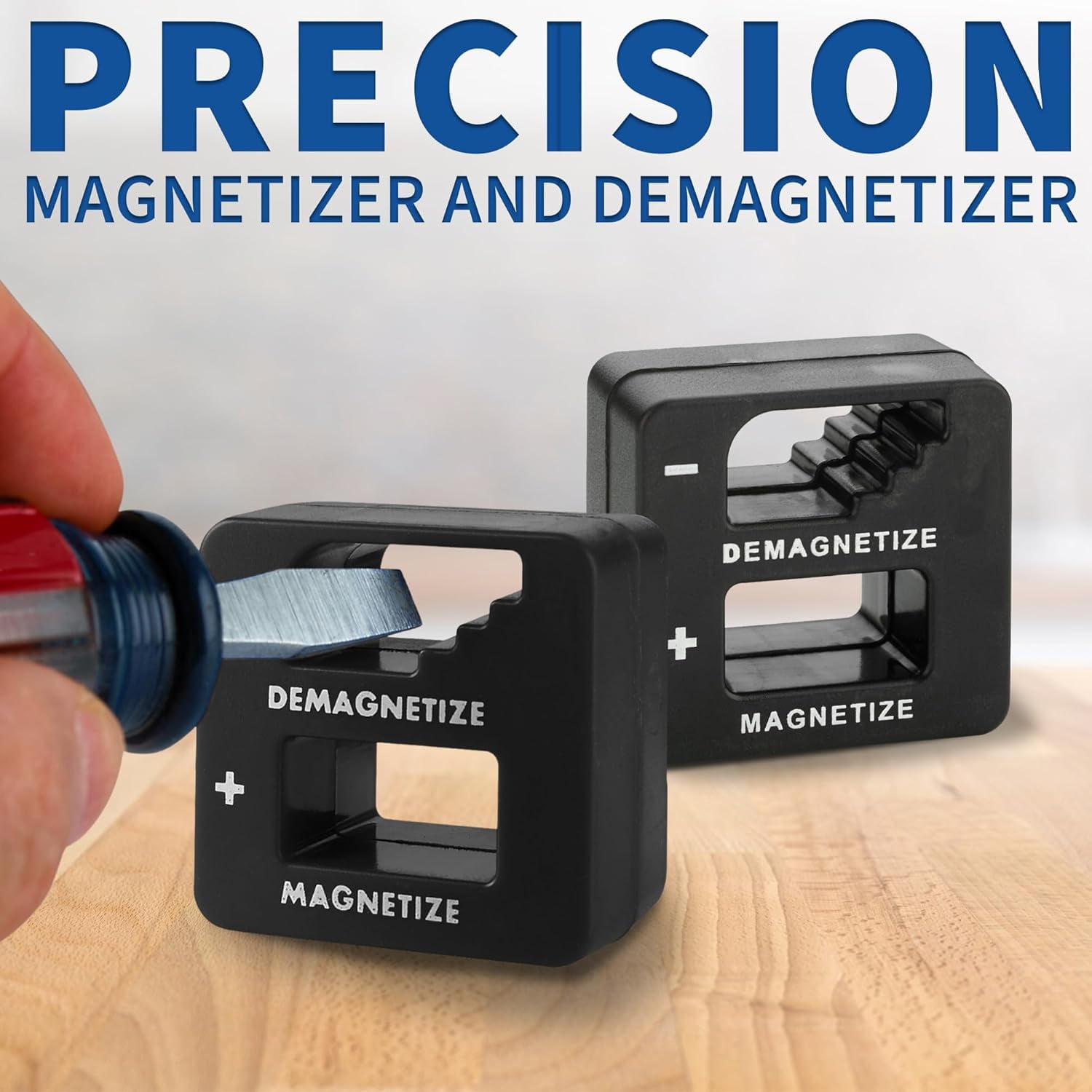 TRA-Demagnetizer and Magnetizer - Black - for Screwdrivers Tips, Bits ...
