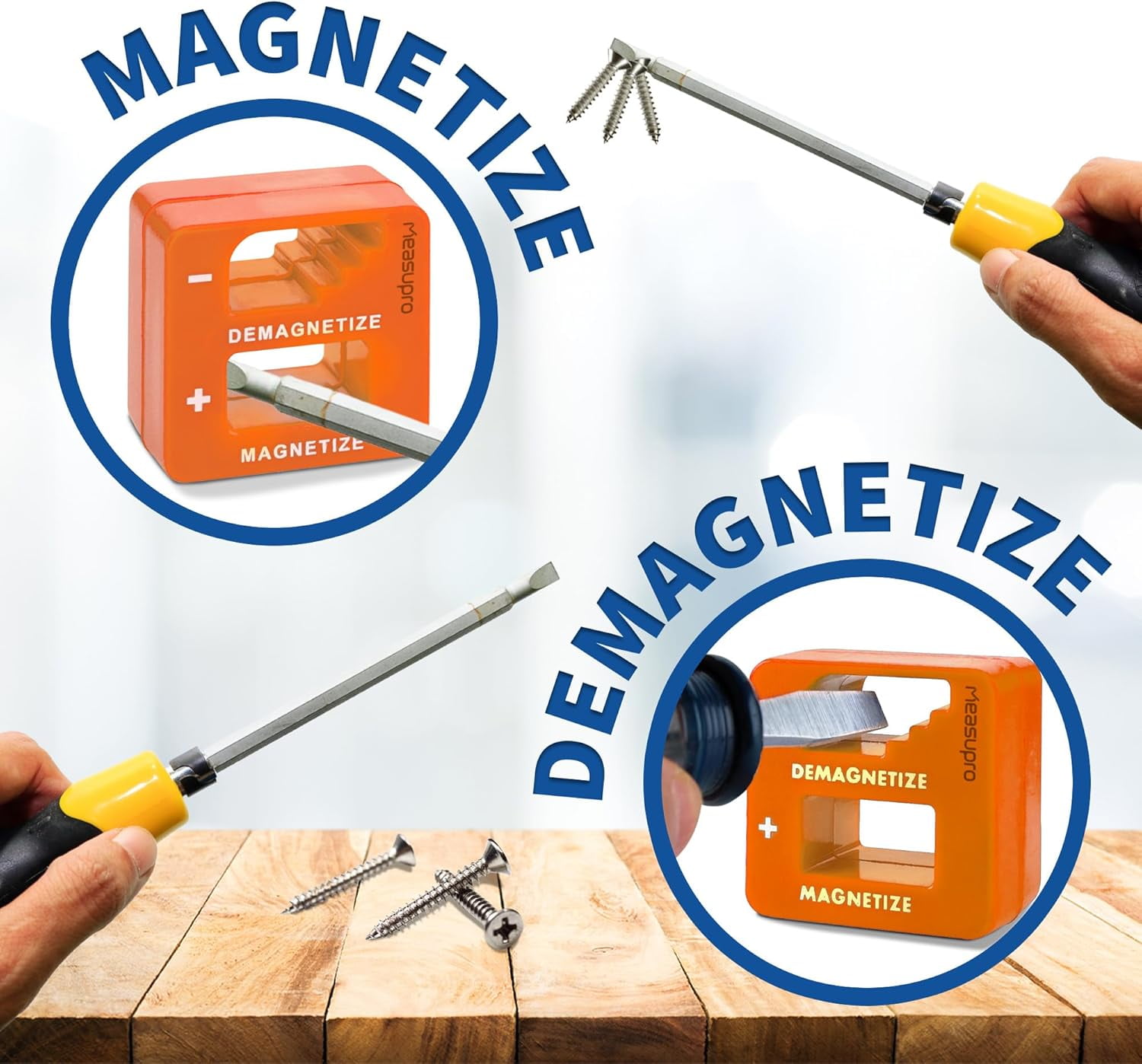 TRA-Demagnetizer and Magnetizer - Orange - 3 Pack - for Screwdrivers ...