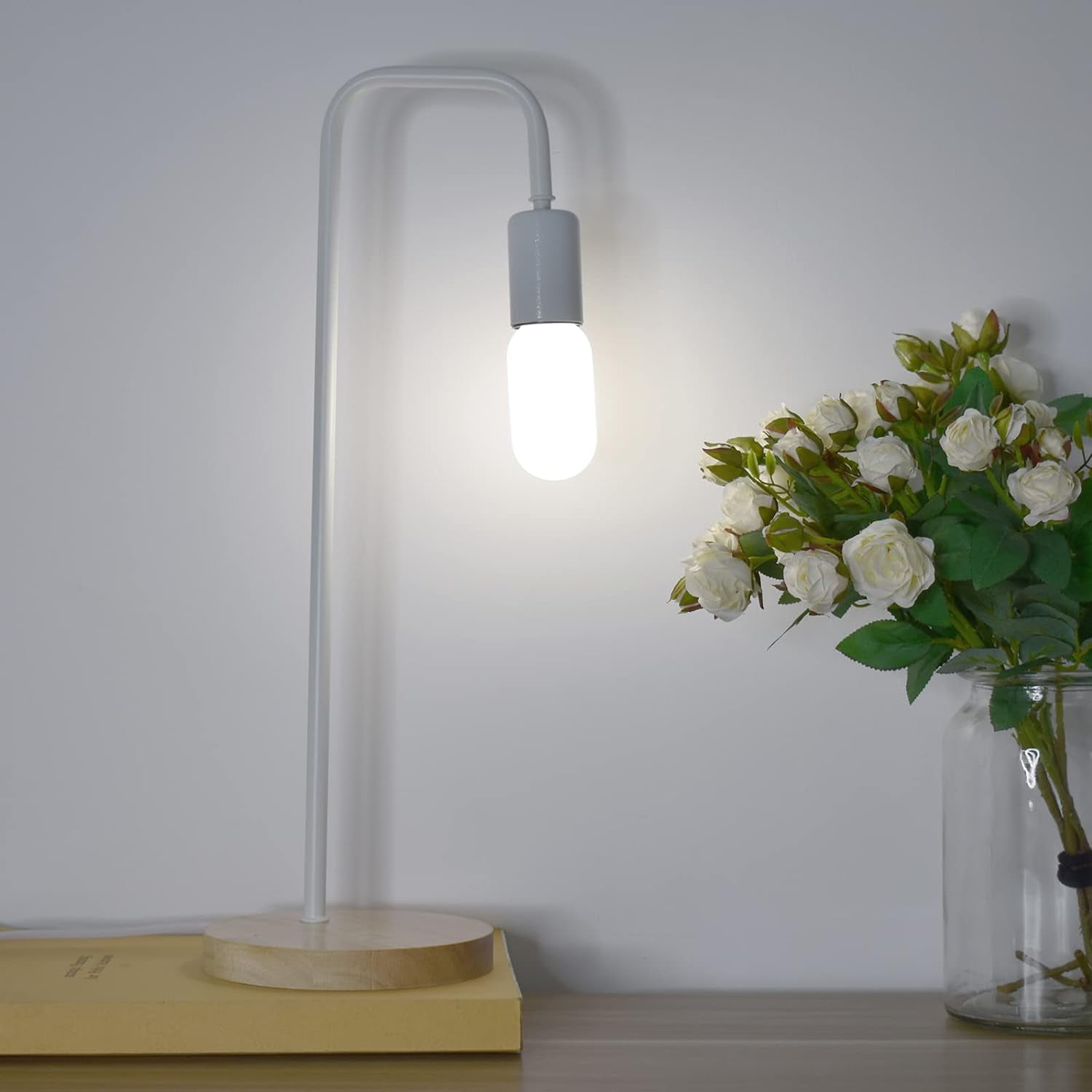 TRA-Dimmable Milky T45 Edison LED Bulb 40W Equivalent, Natural White ...