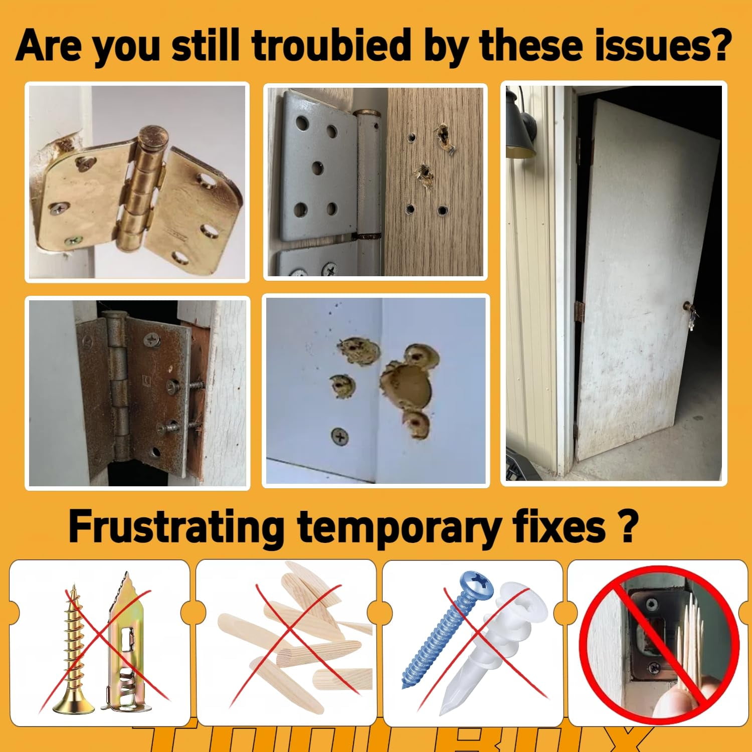 TRA-Door Repair,Door Security,Reinforced Door Screw Kit for Strike ...