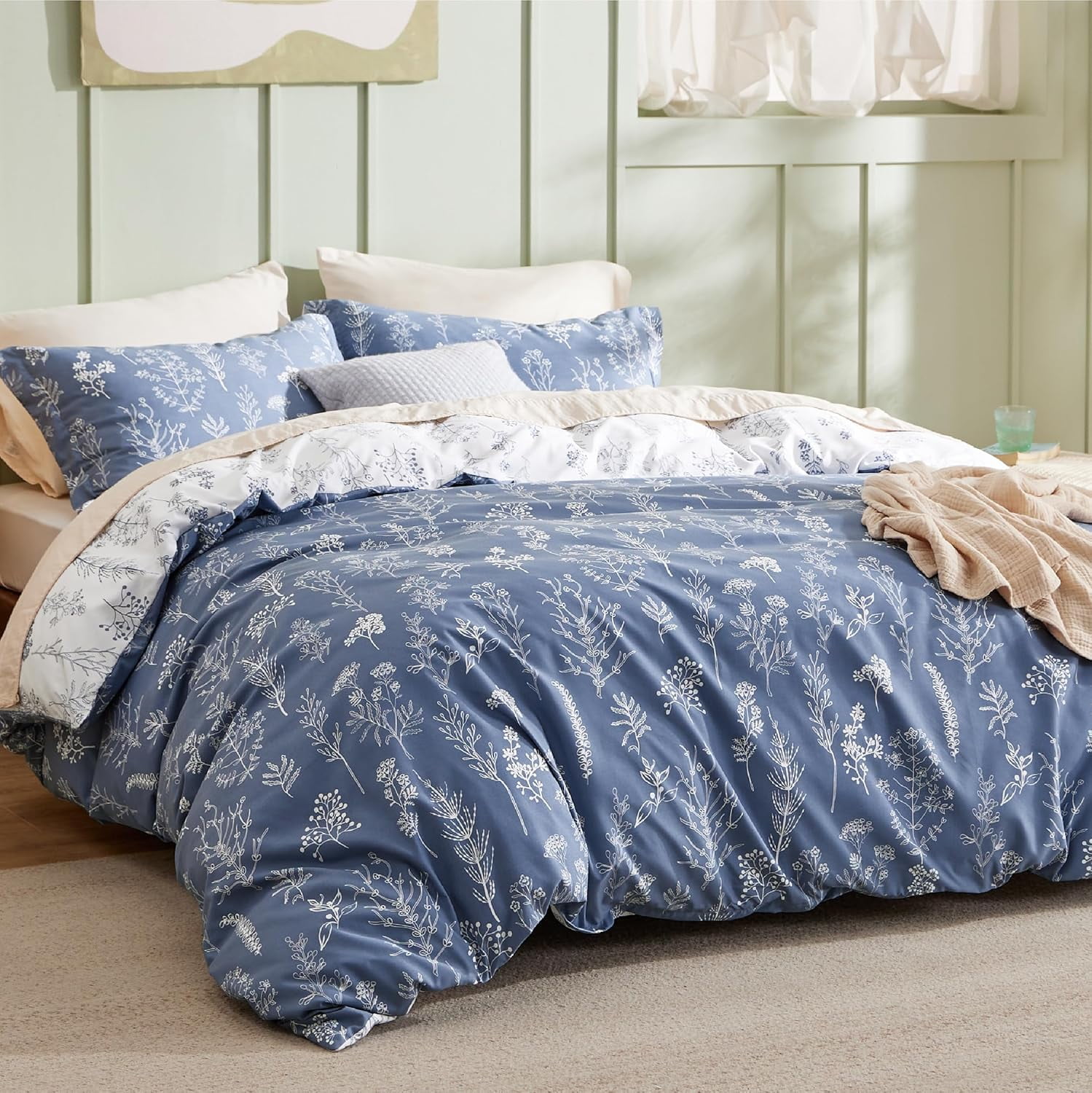 TRA-Duvet Cover Queen Size - Reversible Infinity Blue Queen Duvet Cover ...
