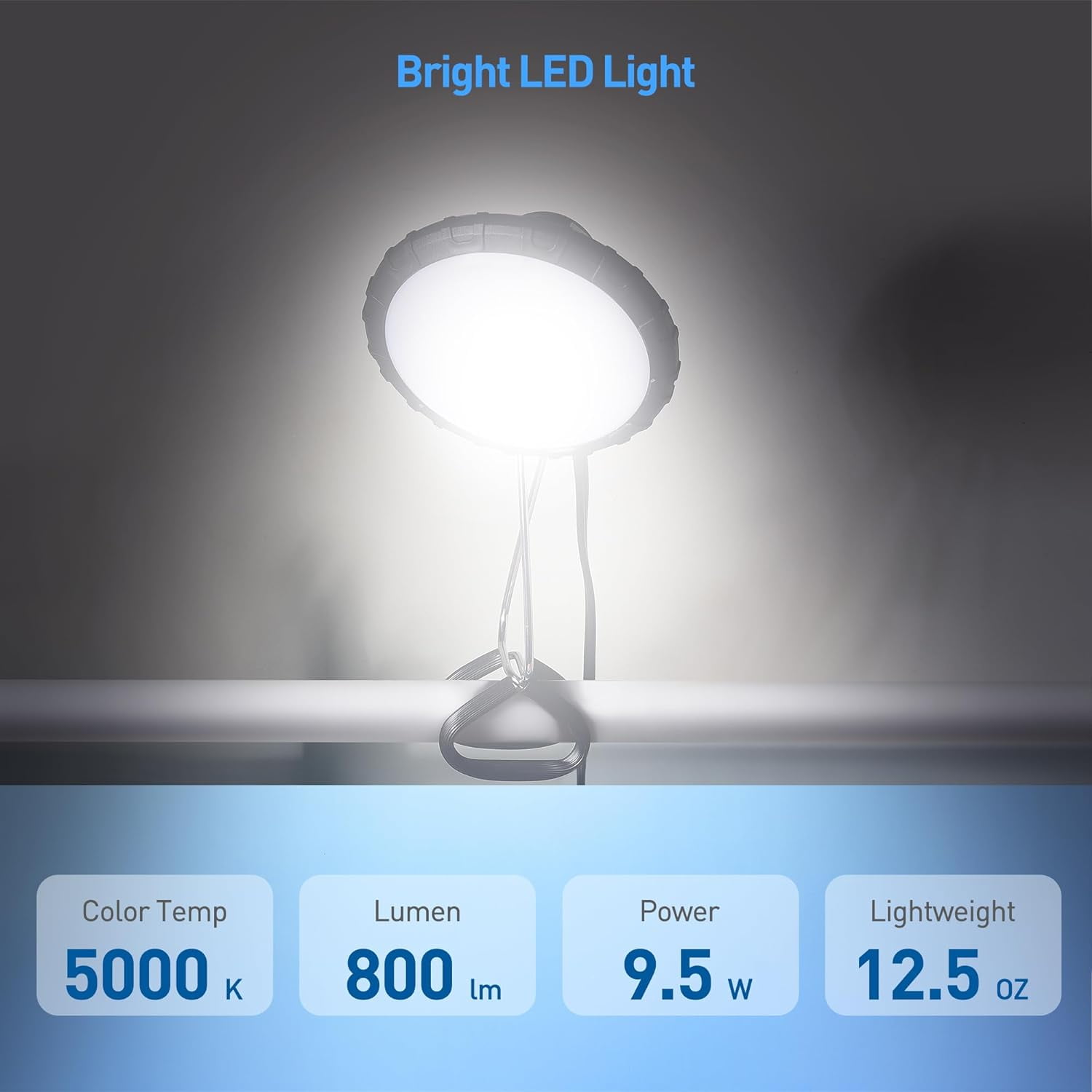 TRA-[ETL Certified] Portable LED Clamp Light for Workshop, Clamp On ...