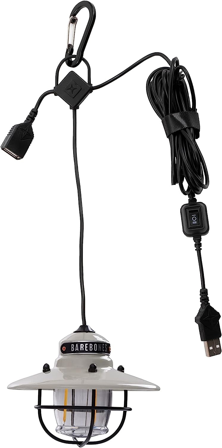 TRA-Edison Pendant Light \u2013 Vintage White, Vintage Rustic USB LED ...