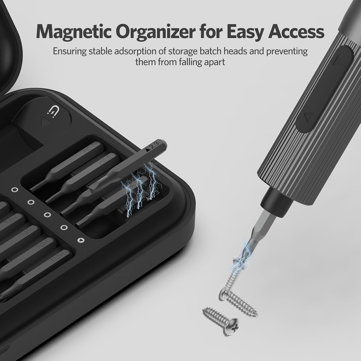 TRA-Electric Screwdriver, Max 3 N.m More Powerful, 25 in 1 Magnetic ...