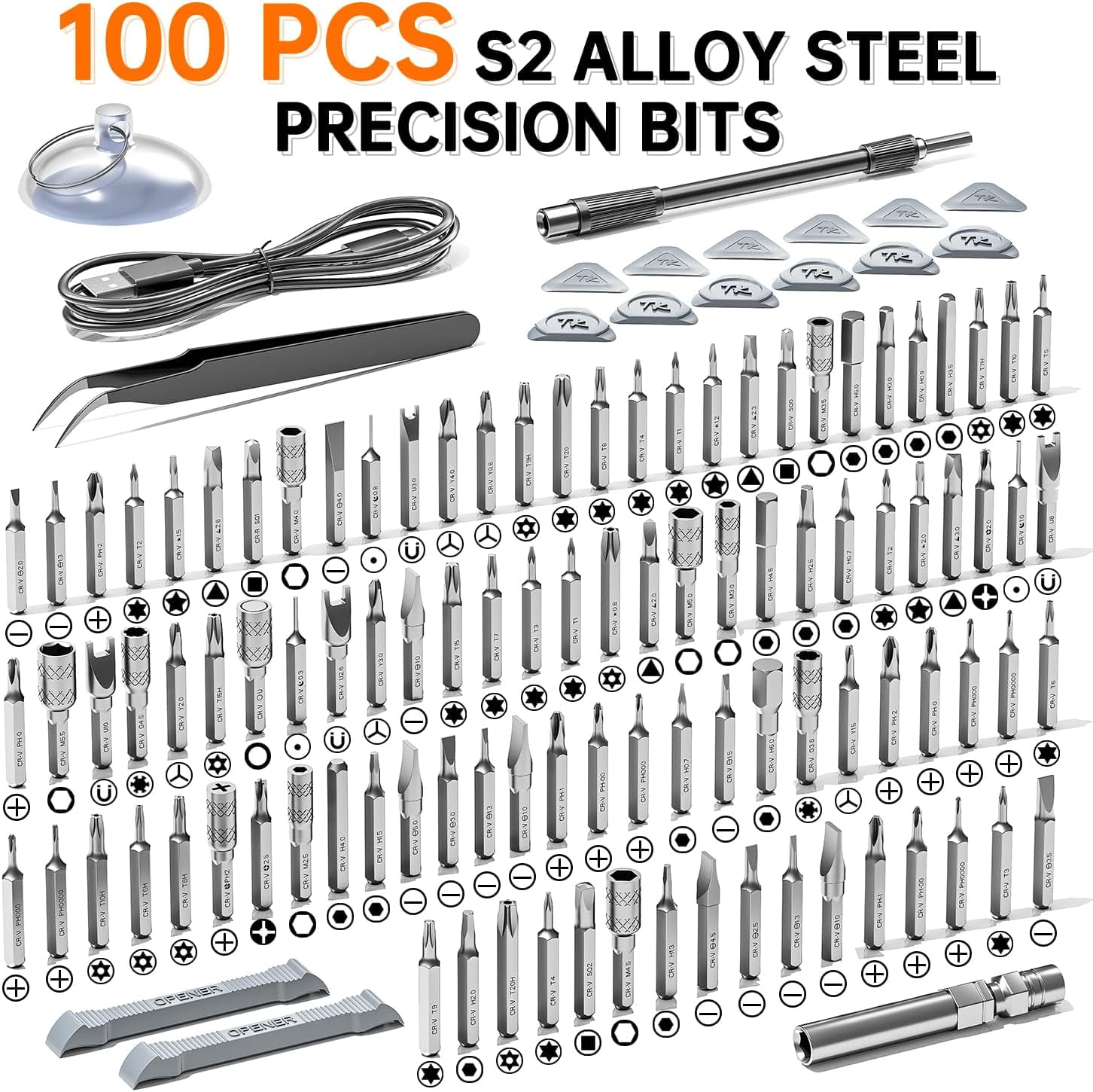 TRA-Electric Screwdriver, Precision Screwdriver Set, 120-in-1 Magnetic ...